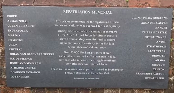FEPOW75 Southampton Commemoration 18 November 2021 – Caroline Wigley